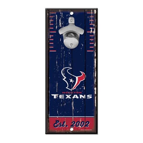 Houston Texans 5 X 11 Bottle Opener Wood Sign By Wincraft Default