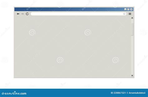 Retro Style Internet Browser Window Interface Template Stock Vector