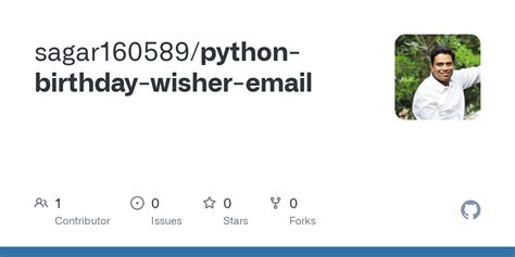 GitHub Sagar160589 Python Birthday Wisher Email