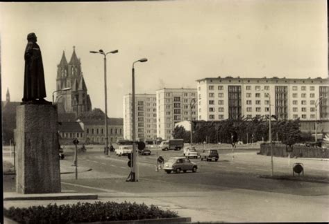 Ansichtskarte Postkarte Magdeburg Wilhelm Pieck Allee Akpool De