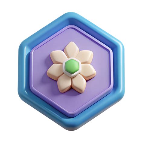Immaculate Notable Hexagonal Badge With A Simple Flower Icon Crisp Edges Single Weight Stroke