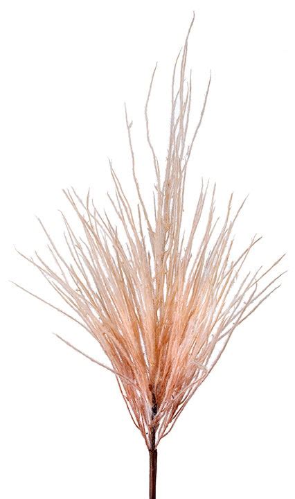 Flocked Pampas Grass Spray Wills Company
