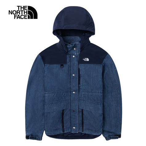 【the North Face 官方旗艦】北面ue女款藍色腰部可調節牛仔輕量風衣｜8a7pdf7 外套 Yahoo奇摩購物中心