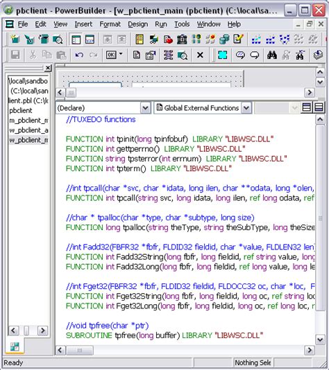 Using Tuxedo With Powerbuilder