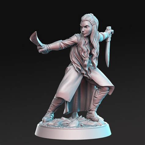 Female Ranger Dnd Miniature Tabletop Rpg Dnd Mini Dandd Etsy