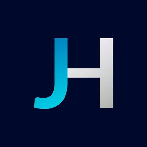 Premium Vector Jh Letter Colorful Logo In The Circle Vector Logo