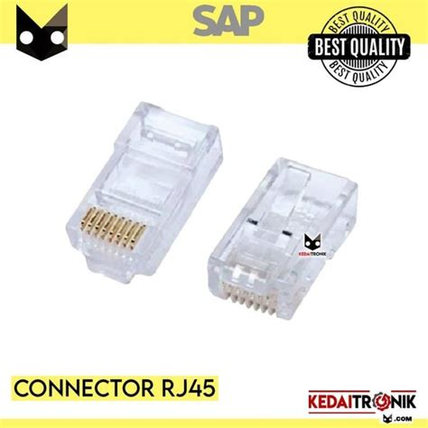 Jual Connector RJ45 Cat 5E SAP ECER ETHERNET Konektor UTP CAT 5