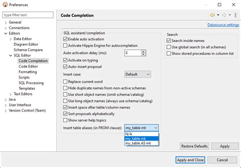 Auto Completion Not Working Properly · Issue 16481 · Dbeaverdbeaver