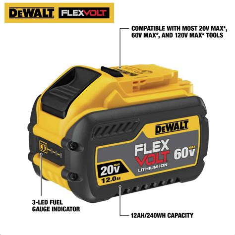 Dewalt 20v60v Max Flexvolt 12ah Battery 1 Pack Dcb612