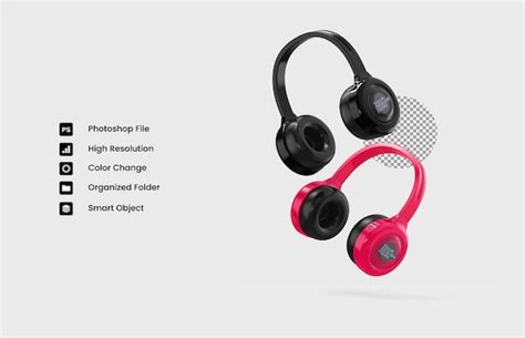Premium Psd Psd Two Headphone 3d Render
