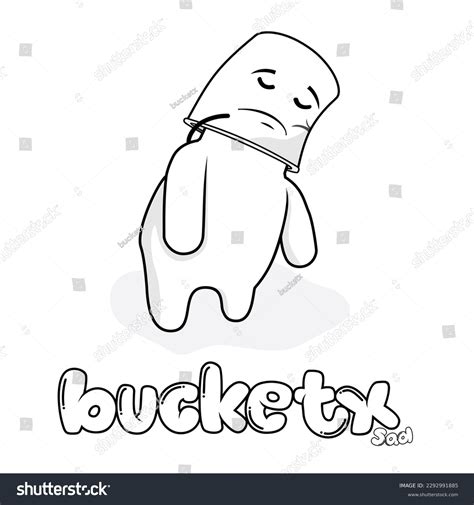 Bucketx Sad Expression Object Inanimate No Stock Vector Royalty Free
