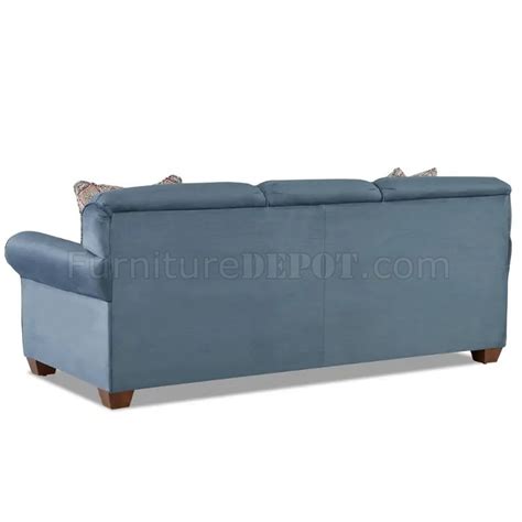 Mayhew Queen Sleeper Sofa In Blue Fabric By Klaussner