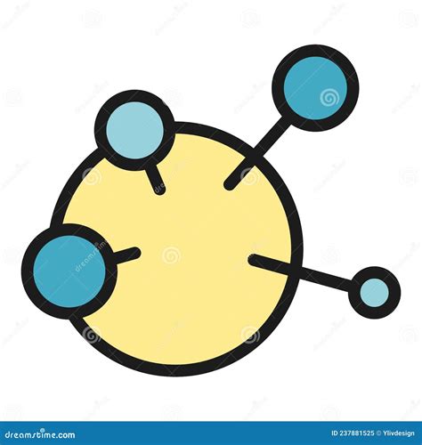 Vector De Esquema De Color De Icono De Nodo Ilustración del Vector Ilustración de icono color