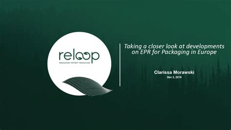 Taking A Closer Look At Developments On Epr For Packaging In Europe