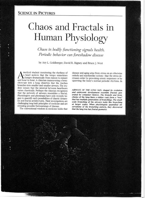 pdf chaos and fractals in human physiology