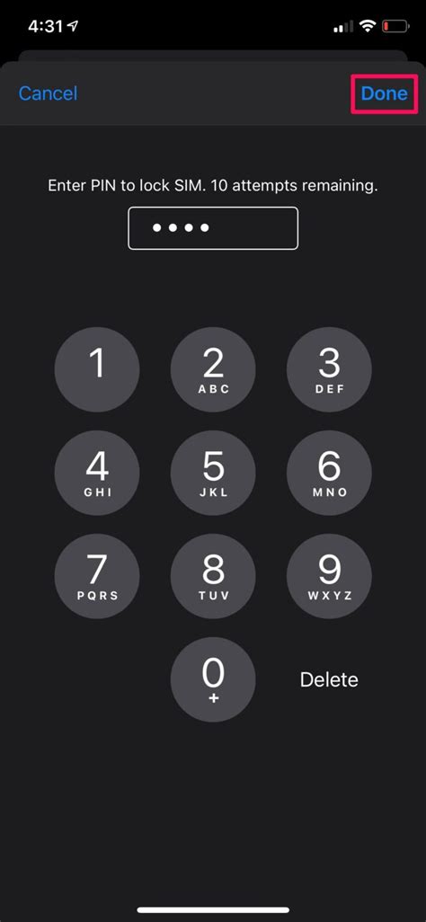 How To Lock SIM Card With PIN On IPhone