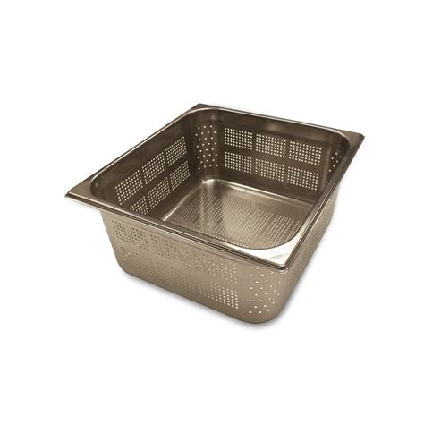 Bacinella In Acciaio Inox Formato GN 2 3 Con Fondo E Lati Forati
