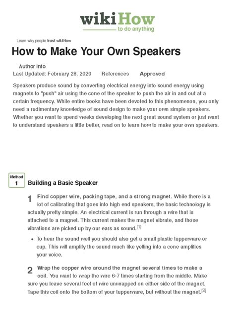 How To Build Basic And High End Homemade Speakers From Scratch A Step