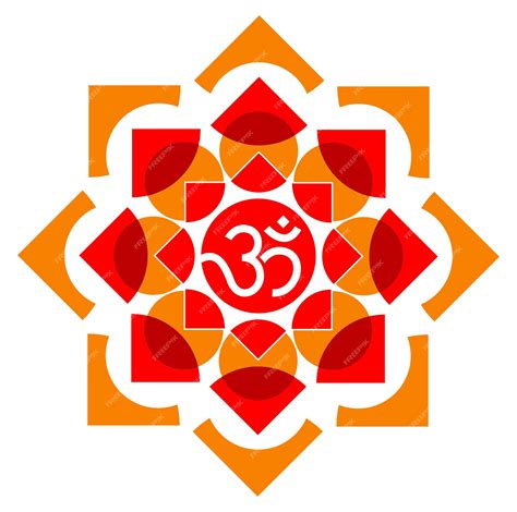 Premium Vector Hindu Holy Symbol Om With Lotus Icon
