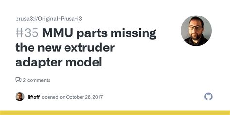MMU Parts Missing The New Extruder Adapter Model Issue Prusa D Original Prusa I GitHub