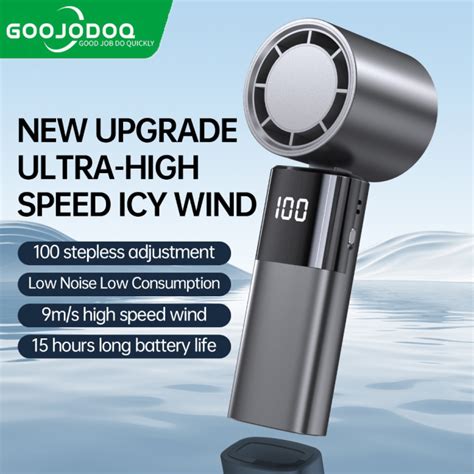 Goojodoq High Speed Mini Fan Handheld Fan 100 Level Strong Wind