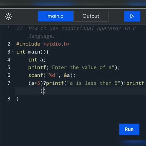 how to use conditional operator in c language youtube