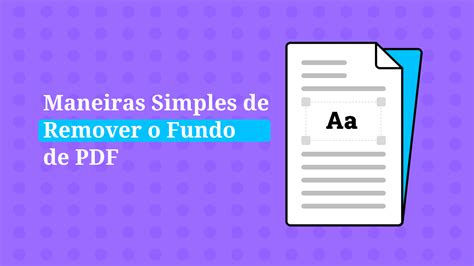 Como Remover O Fundo De Um Pdf M Todos Updf