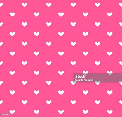 ピンクの背景に白いハートのシームレスなパターン イラストレーションのベクターアート素材や画像を多数ご用意 イラストレーション ウェブ