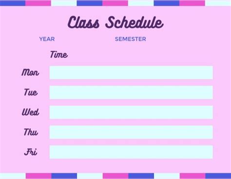 Create A Class Schedule With Free Class Schedule Maker Fotor Graphic Design Software