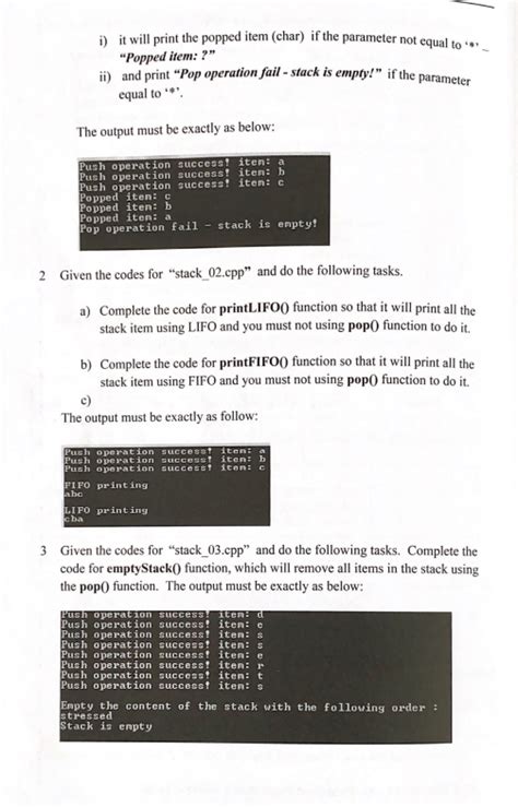 Solved Lab 4 Stack Implementation 1 Given The Codes For