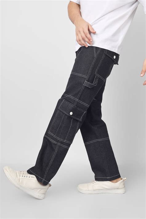 Stylish And Functional 6 Pocket Cargo Pants In Black Duds Wearduds