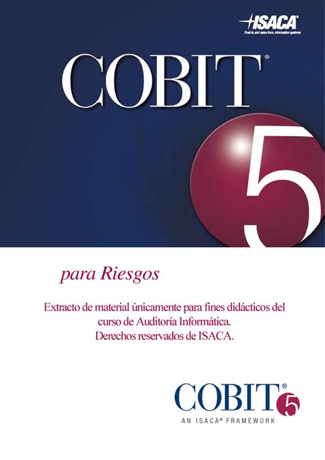 Resumen Cobit 5 Para Riesgos Auditoría Informática Ii Ucr Studocu