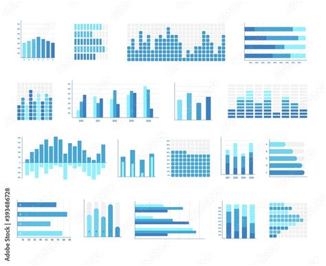 Histogram Business Chart Different Type Of Stock Diagram And Statistic