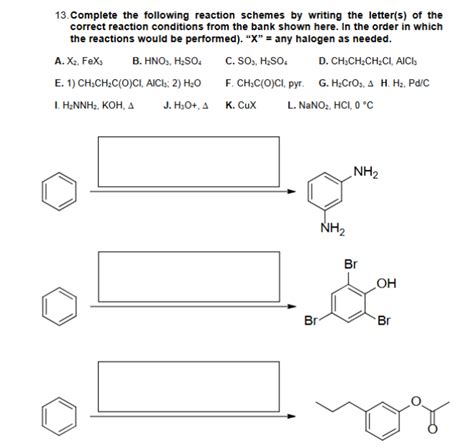 Solved Complete The Following Reaction Schemes By ﻿writing