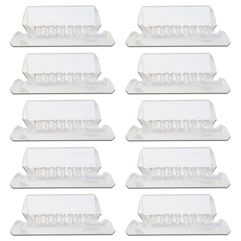 Set Of 10 File Folder Tabs For Hanging Files Clear Colored Plastic