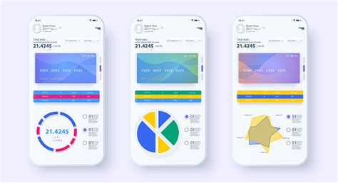 網上銀行移動應用程式使用者介面uxgui設置與錢包購物我的帳戶資金轉帳帳單支付產品詳細資訊移動銀行介面向量範本線上支付電子支付螢幕向量圖形及更