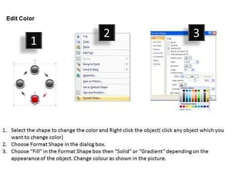 Ppt Four Colorful Circles Inter Related Displaying Red Powerpoint Templates