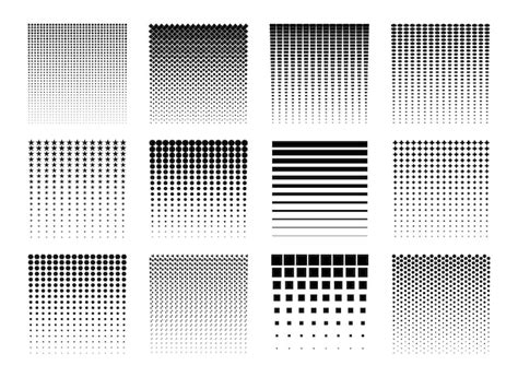 Premium Vector Seamless Halftone Abstract Geometric Black And White Graphic Design Print Pattern