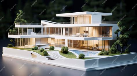 Premium Photo A Photo Of A Modern Architectural Model