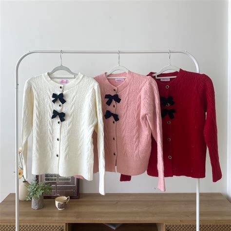 Jual Blair Bow Knit Cardigan Bling It On Atasan Top Cardigan Pita