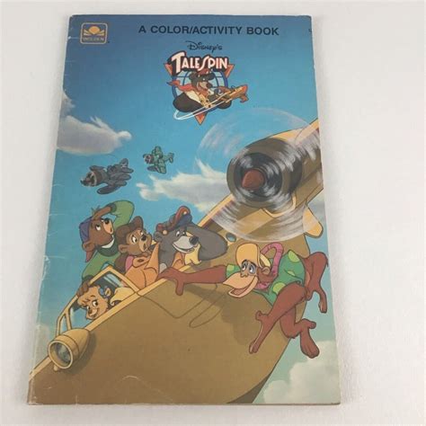 Rare Golden Disneys Tale Spin Color Activity Book Maze Connect Dots