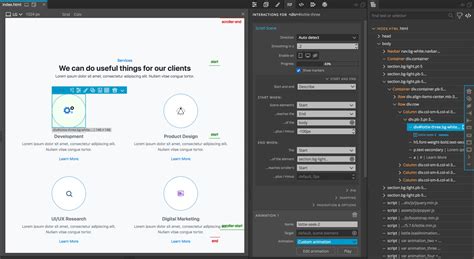creating interactive lottie animations pinegrow web editor