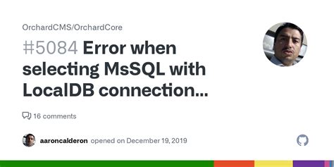 Error When Selecting Mssql With Localdb Connection String Issue