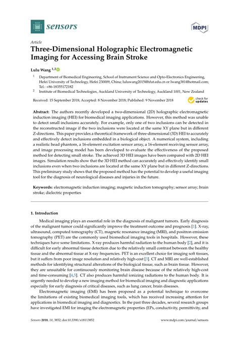 Pdf Three Dimensional Holographic Electromagnetic Imaging For