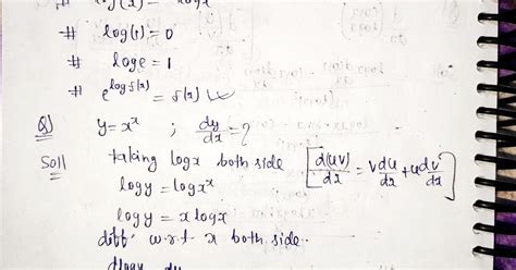 Logarithmic Differentiation Class Notes By Ravi Ranjan Patel Sir