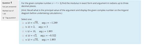 solved for the given complex number z 1 3j find the