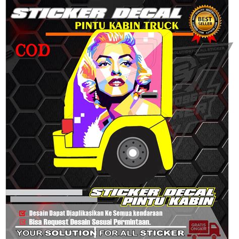 Jual Sticker Decal Pintu Kabin Depan Truck Decal Stiker Variasi Truck Blok Pintu Kabin Shopee