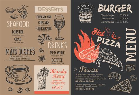 Menu Restaurant Cafe Template Design Food Flyer 21967886 Vector Art