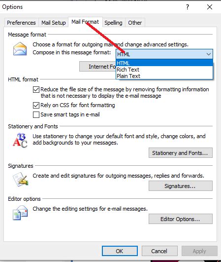 How To Change Or Convert Outlook Email To HTML In Windows