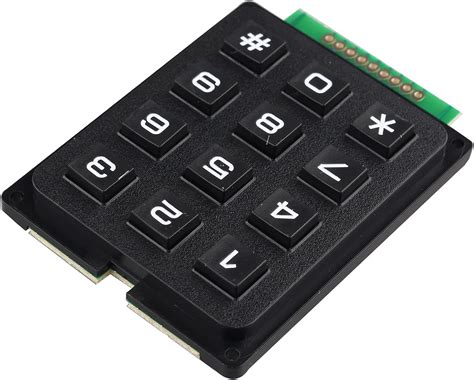 Jopto 5pcs 4×3 Matrix Array 4 X 3 12 Switch Keypad Keyboard Module 12 Key Mcu Membrane Switch